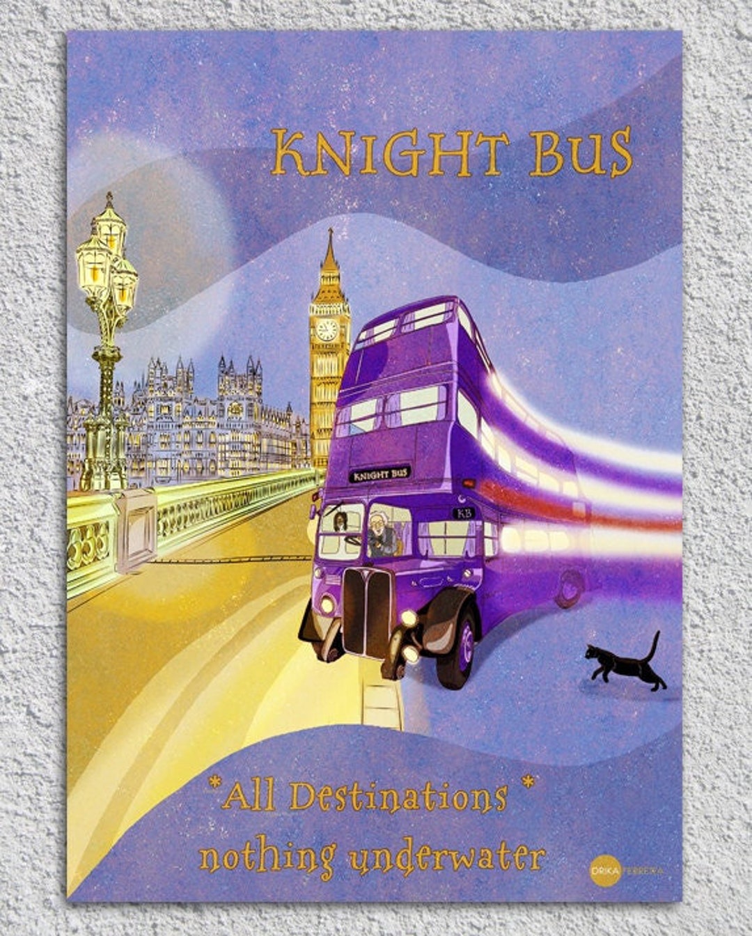 A009: Poster Knight Bus - Etsy