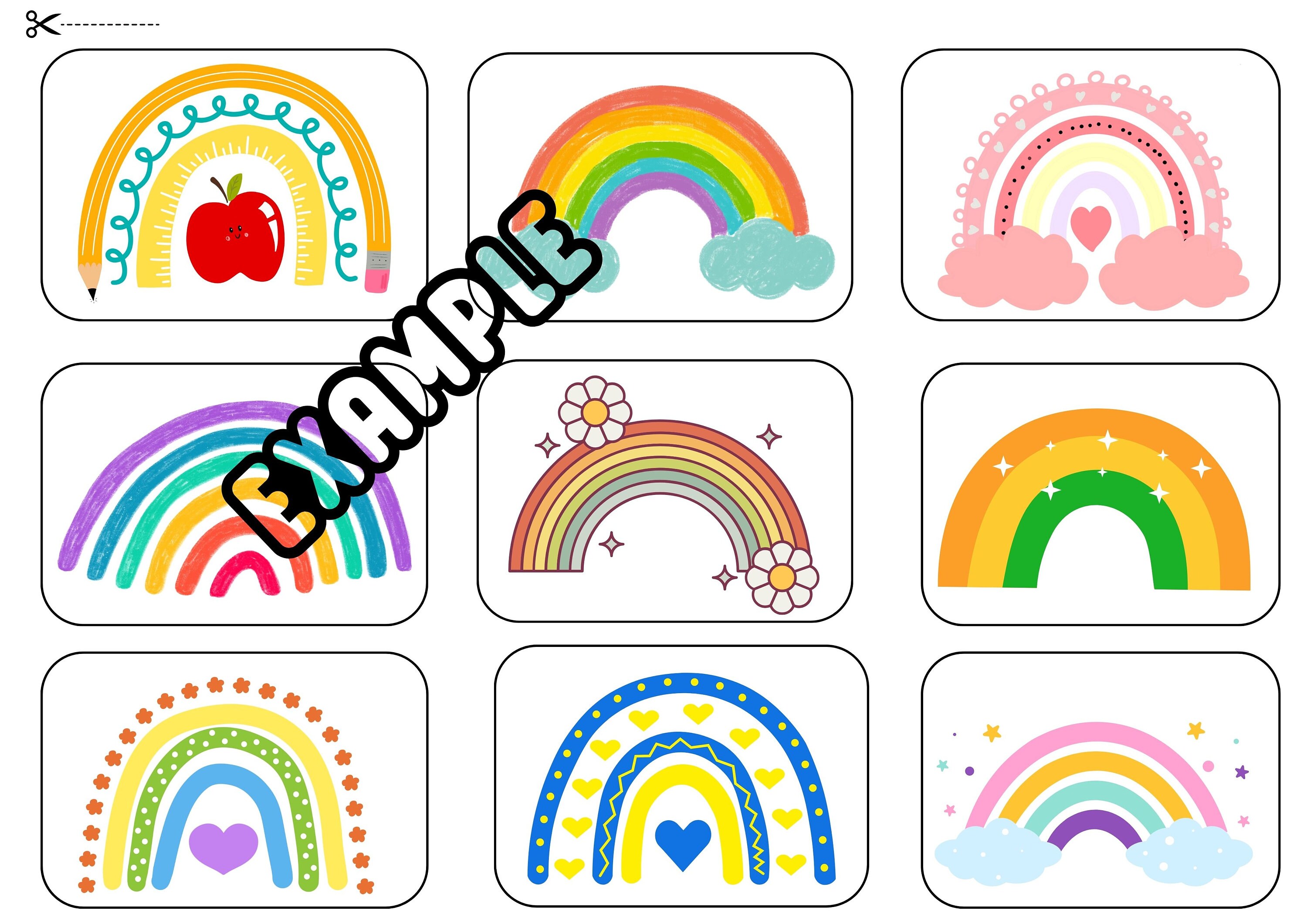 Rainbow Matching Game for Preschoolers (digital Download) - Etsy