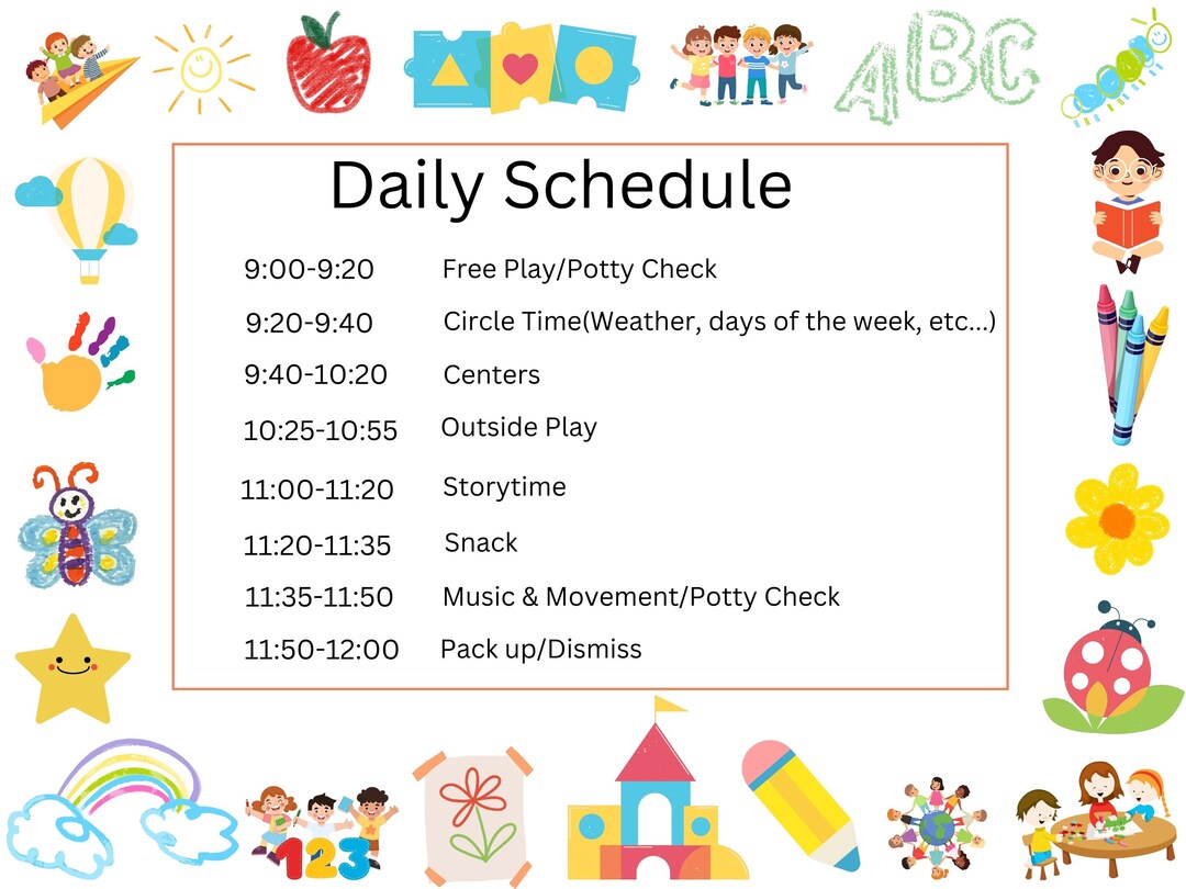 Preschool, Frame, Digital File, Digital Download, Pre-k, Template ...