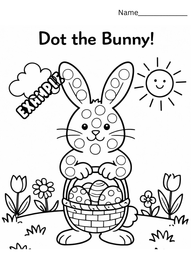 Easter, Bunny, Do a Dot, Classroom, Activity, Downloadable, Digital ...