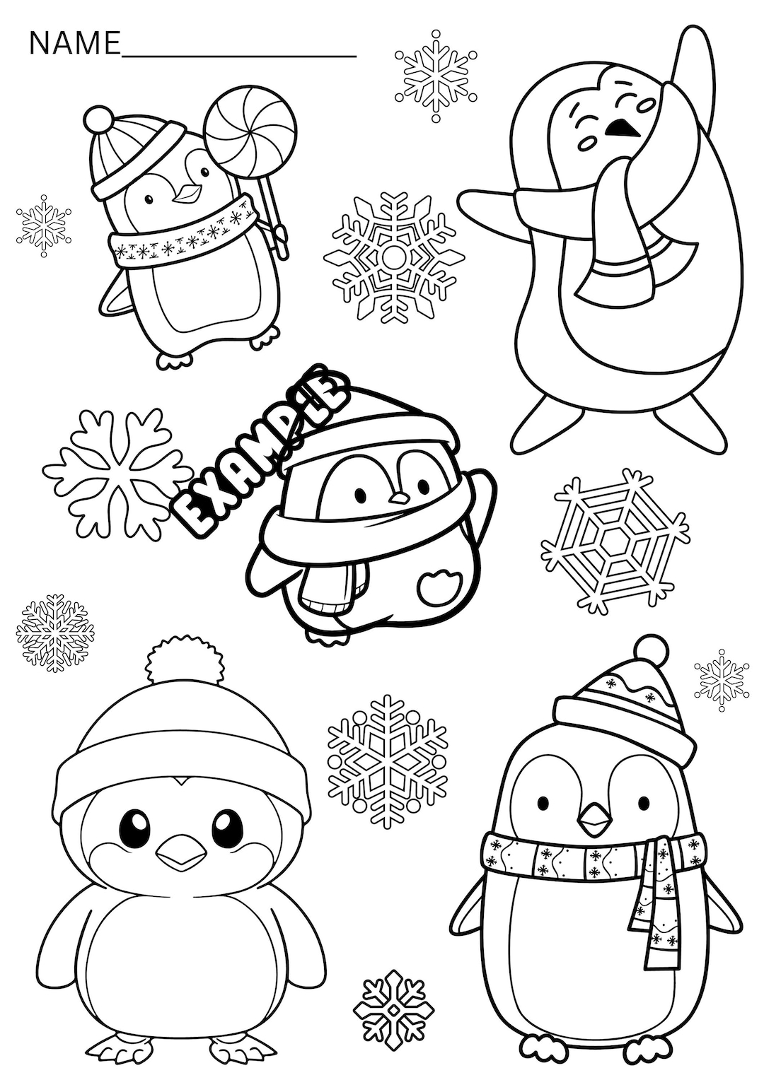 Penguin Coloring Page, Arctic Theme, Preschool Activity (digital ...