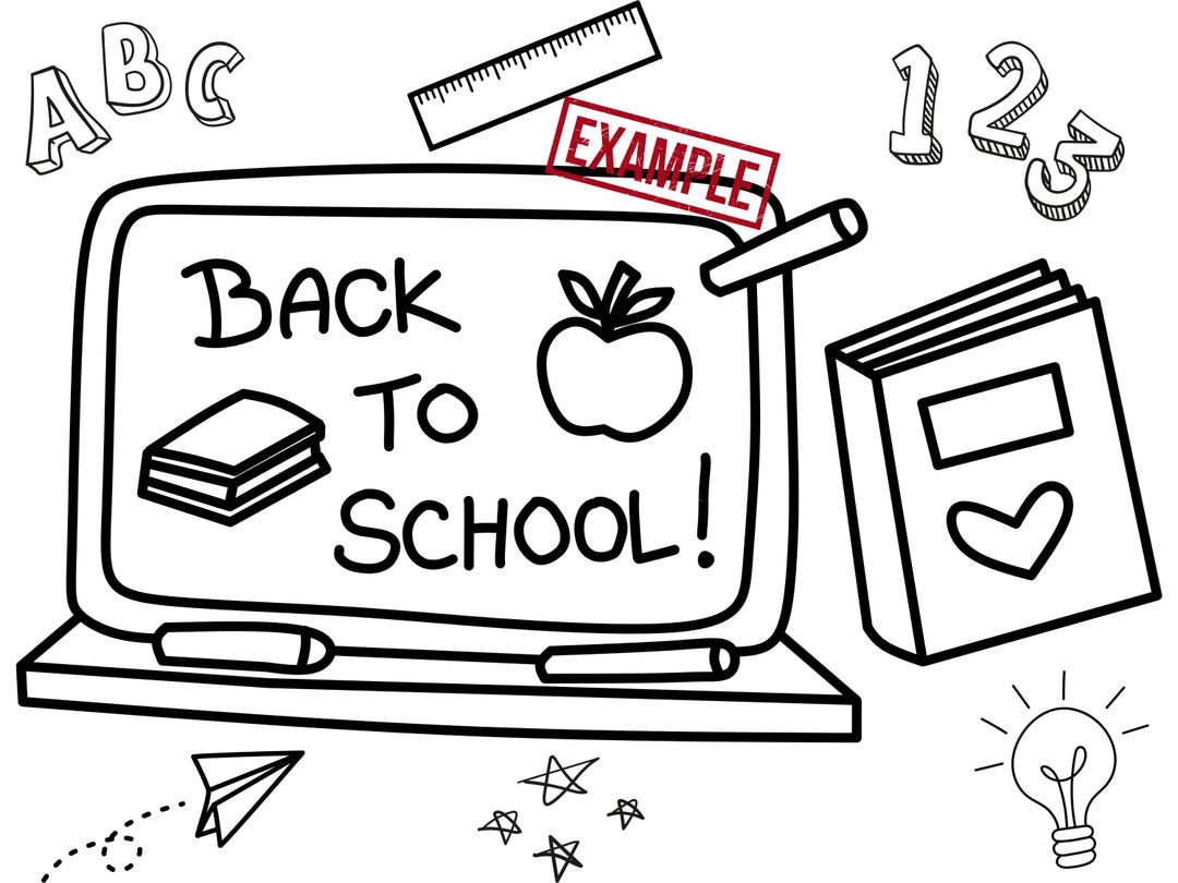 Back to School, Coloring Page, Pre-k, Preschool, Coloring, Preschool ...