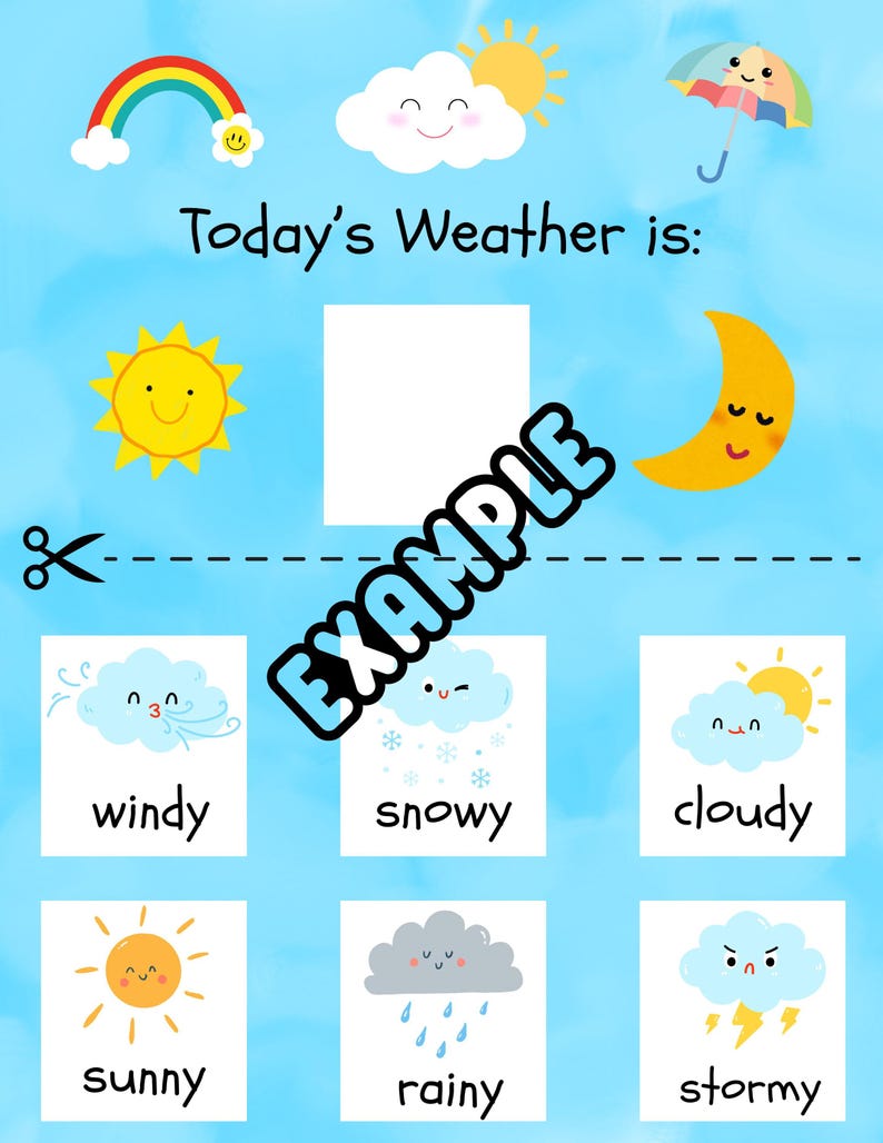 Weather, Preschool, Today's Weather, Preschool Activity, Pre-k, Weather ...