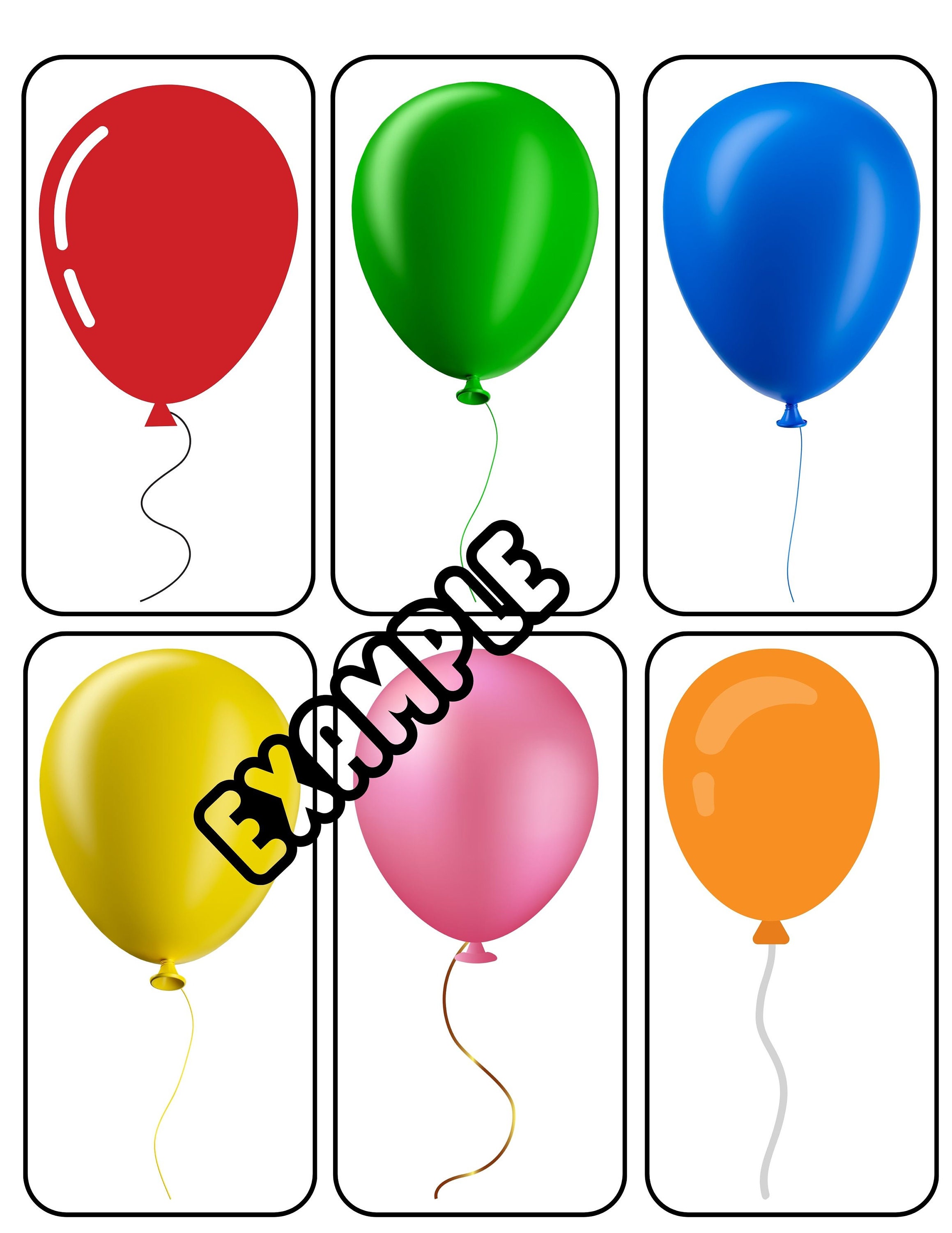 Balloon Color Matching, Digital, Download, Digital Download, Printable ...