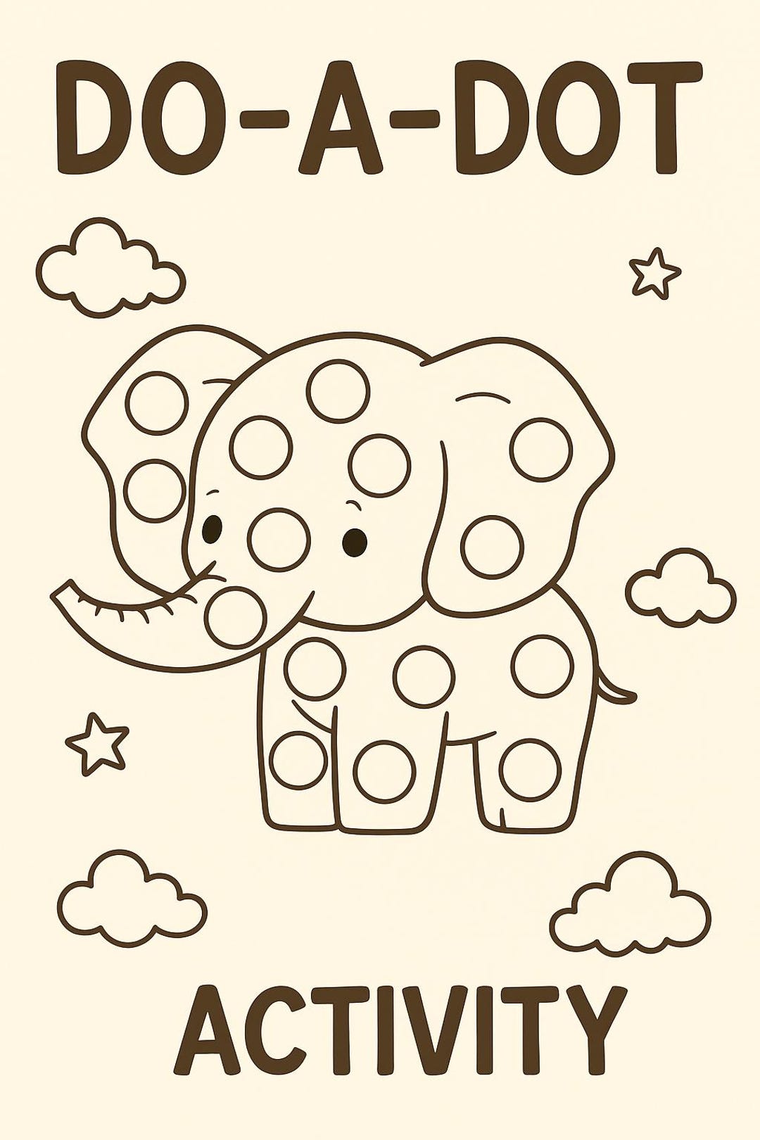 Elephant, Jungle, Animals, Preschool, Pre-k, Do-a-dot, Activity ...