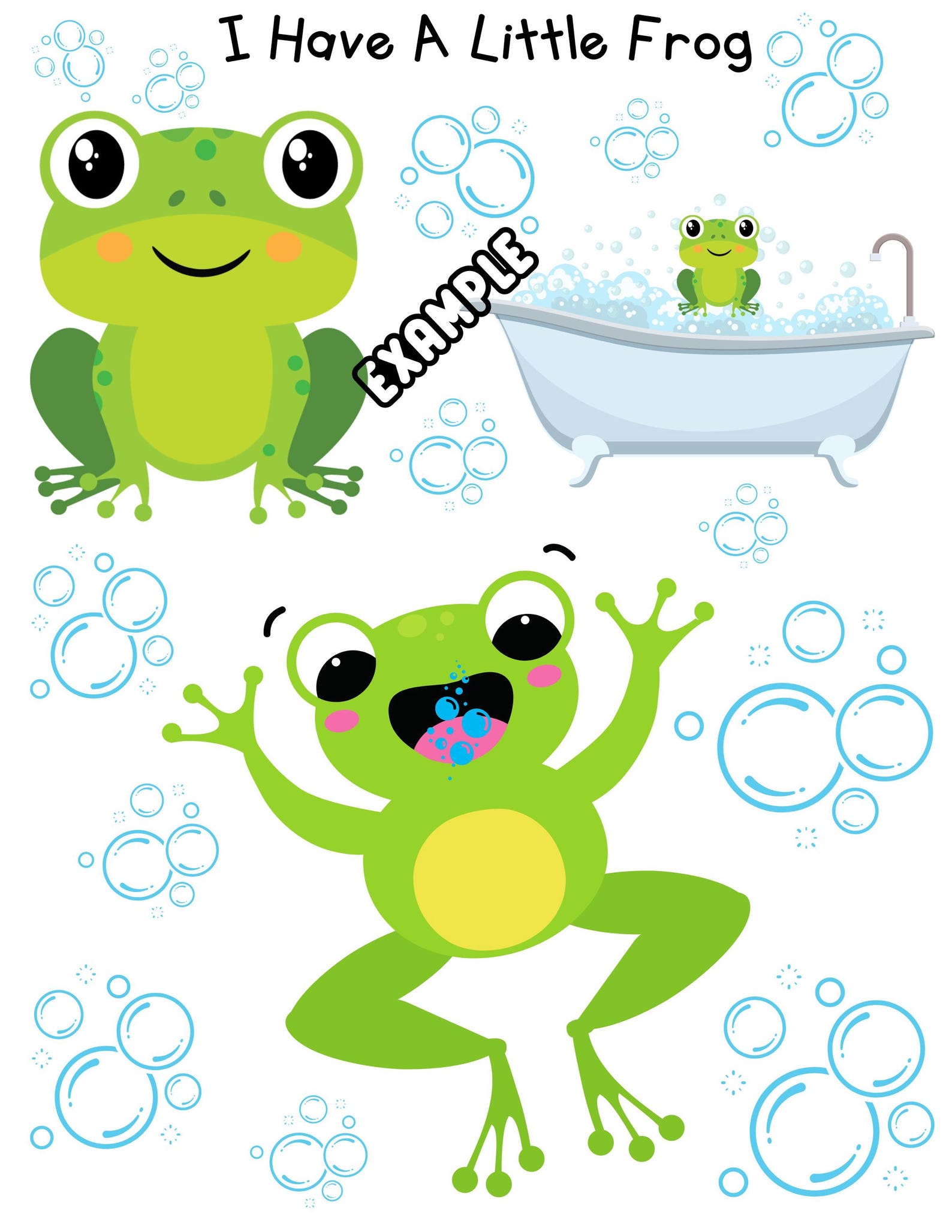 I Have A Little Frog, Poem, Song, Printable, Digital File, Download ...
