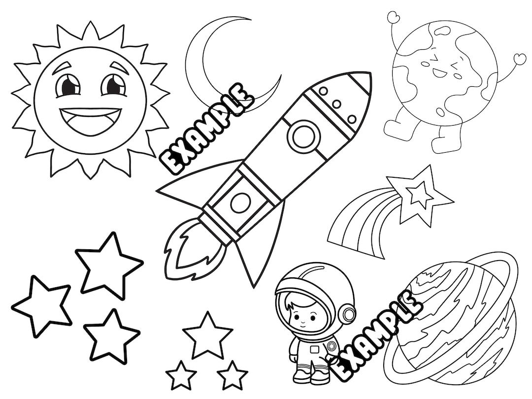 Space, Coloring Sheet, Preschool, Pre-k, Space Coloring Sheet, Sun ...