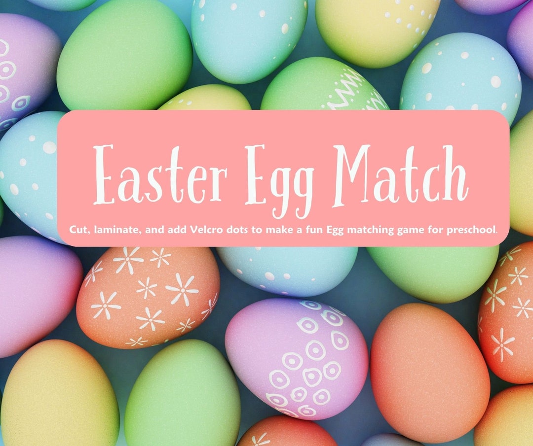 Easter Egg Match, Preschool, Digital File, Printable, Digital, Easter ...
