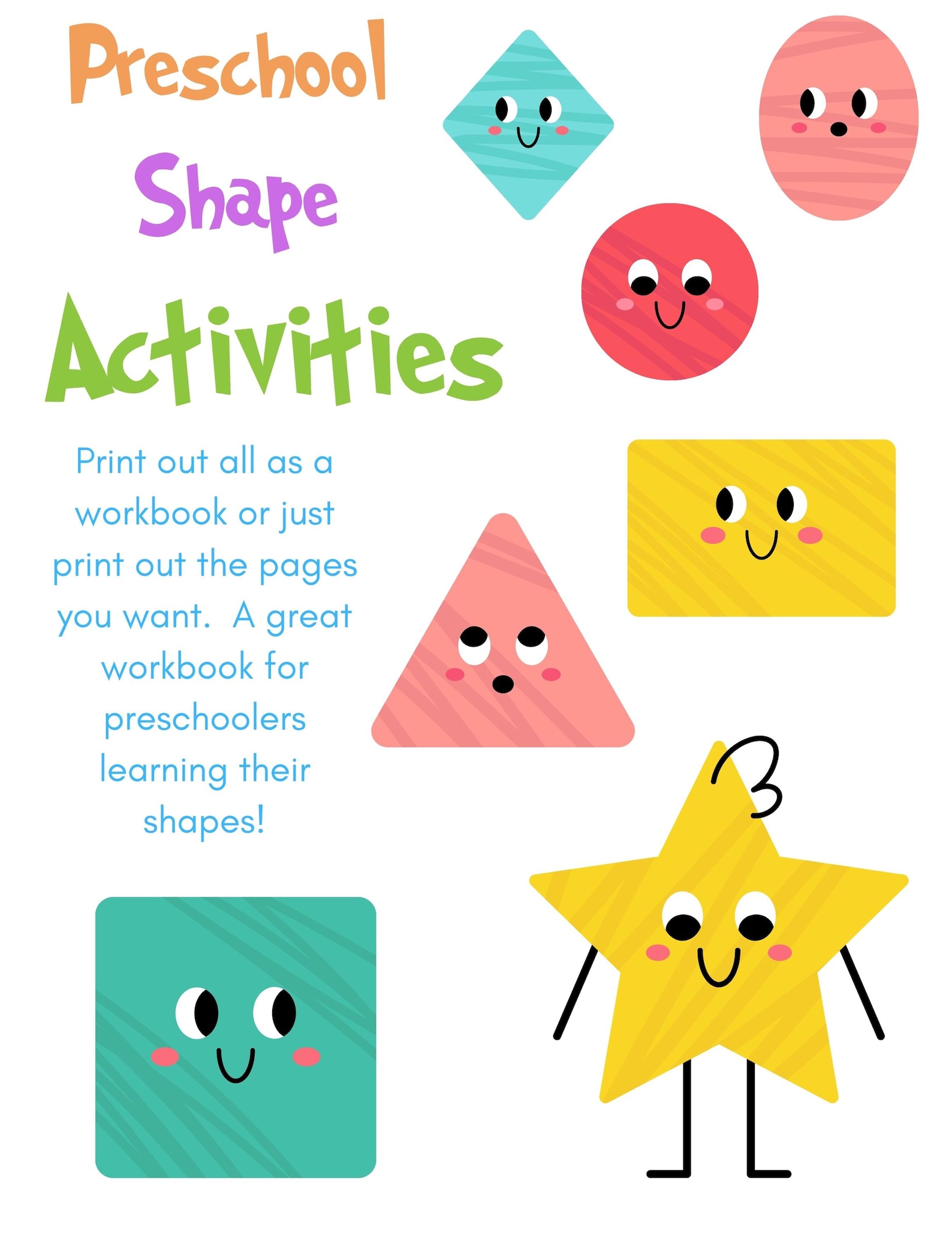 I Know My Shapes, Preschool, Workbook, Shapes, Learning, Pre-k ...