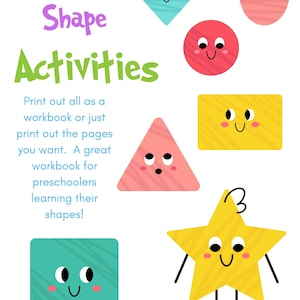 I Know My Shapes, Preschool, Workbook, Shapes, Learning, Pre-k ...