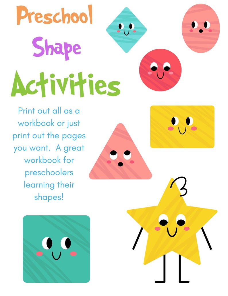 I Know My Shapes, Preschool, Workbook, Shapes, Learning, Pre-k ...