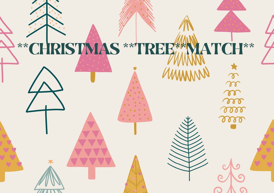 Christmas Tree Matching, Digital, Download, Digital Download, Printable ...