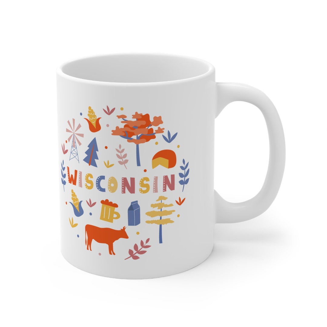 Wisconsin, Ceramic Mug, 11oz, Coffee Mug, Hot Chocolate, Mug, Drink ...