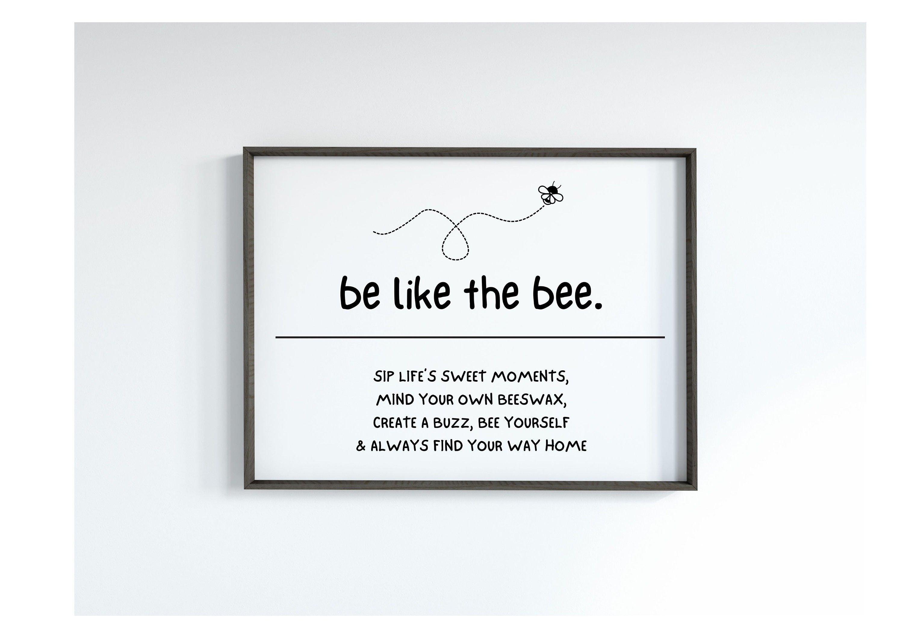Be Like the Bee Print, Inspirational Bee Decor (PDF & PNG) - Etsy
