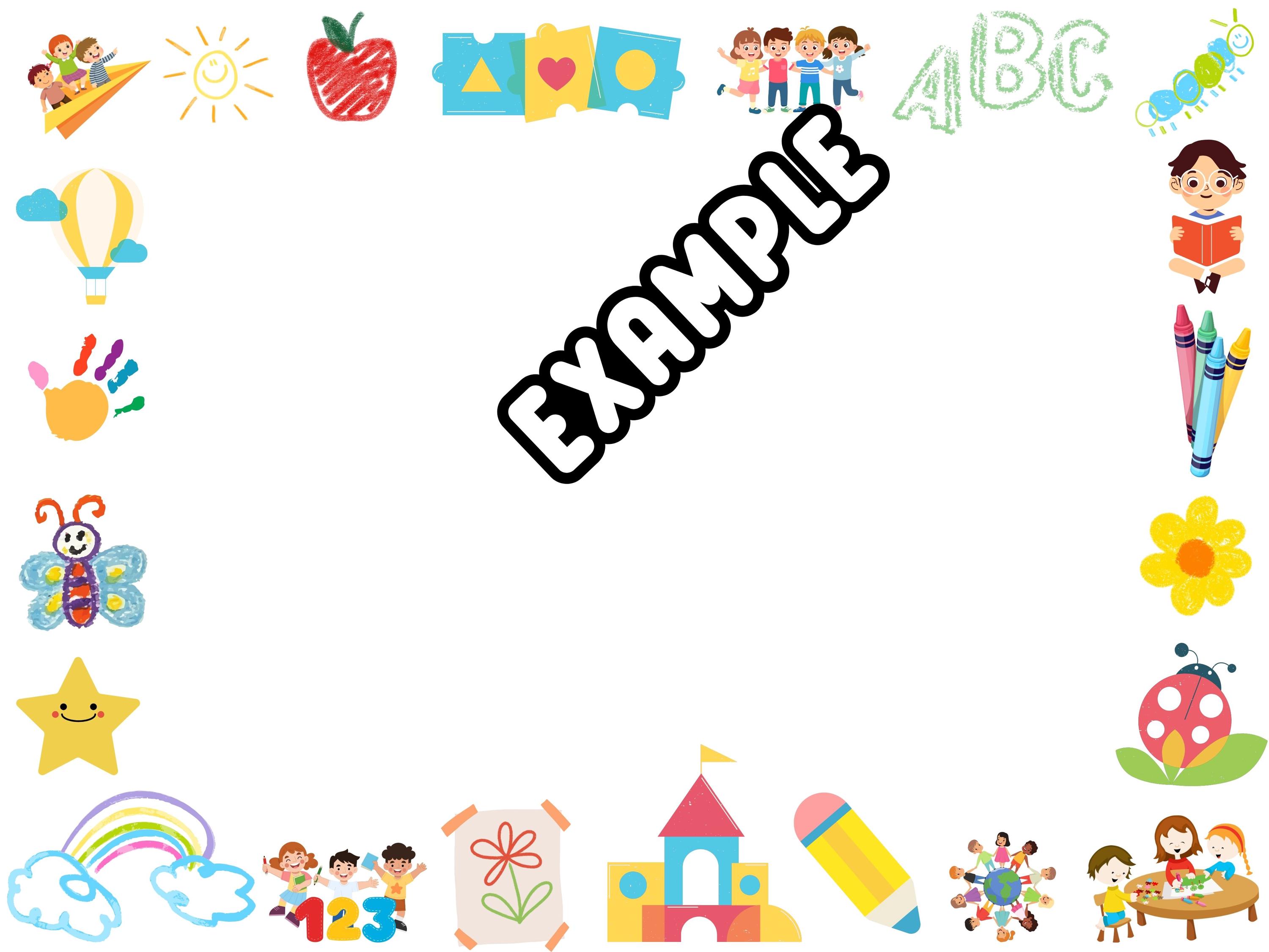 Preschool, Frame, Digital File, Digital Download, Pre-k, Template ...
