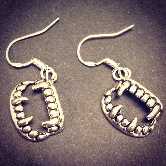 Vampire Vamp Fangs Teeth Earrings Werewolves Creepy | Etsy
