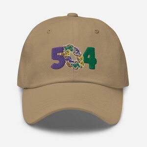 504 King Cake Dad Hat, New Orleans, 504 Hat, College Gift, New Orleans ...