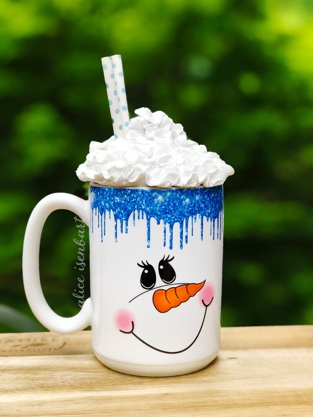 Glitter Drip Snowman Mug Wrap | Sublimation DIGITAL Design - PNG Only ...