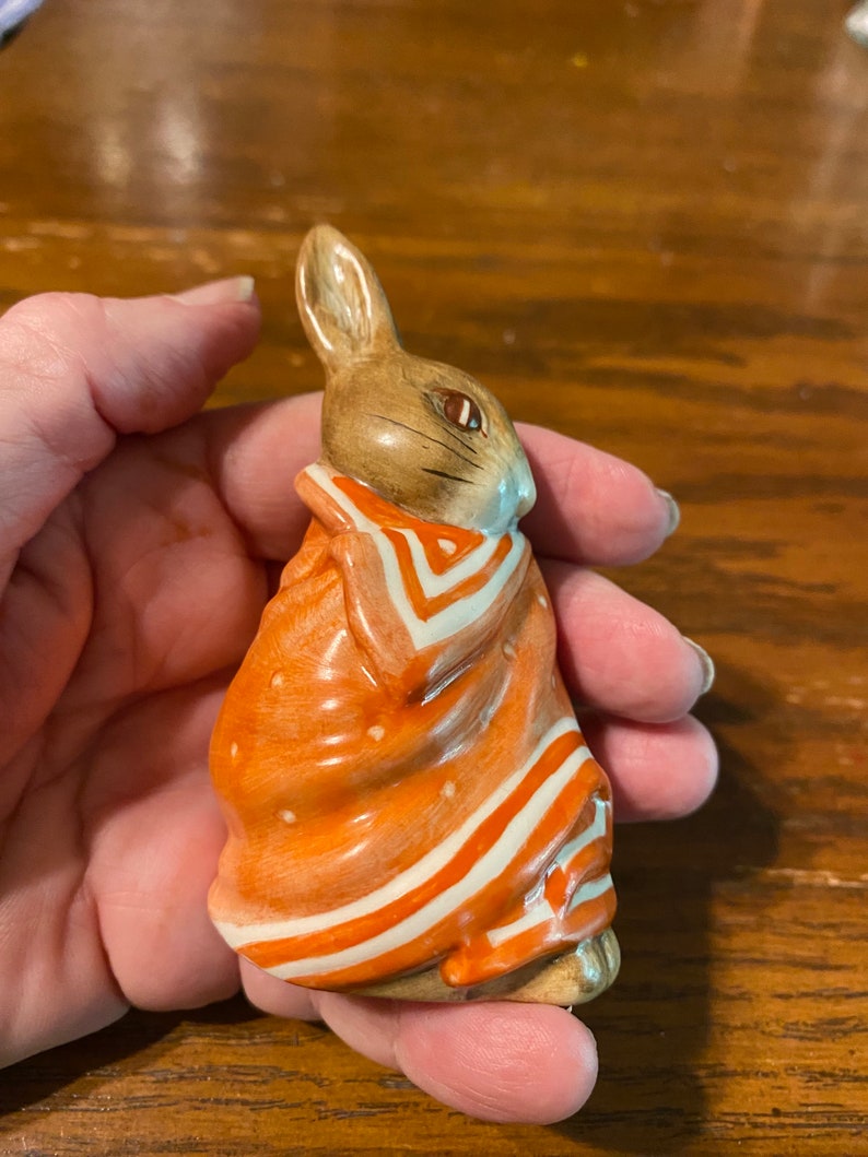 Beatrix Potters Poorly Peter Rabbit Figurine - Etsy