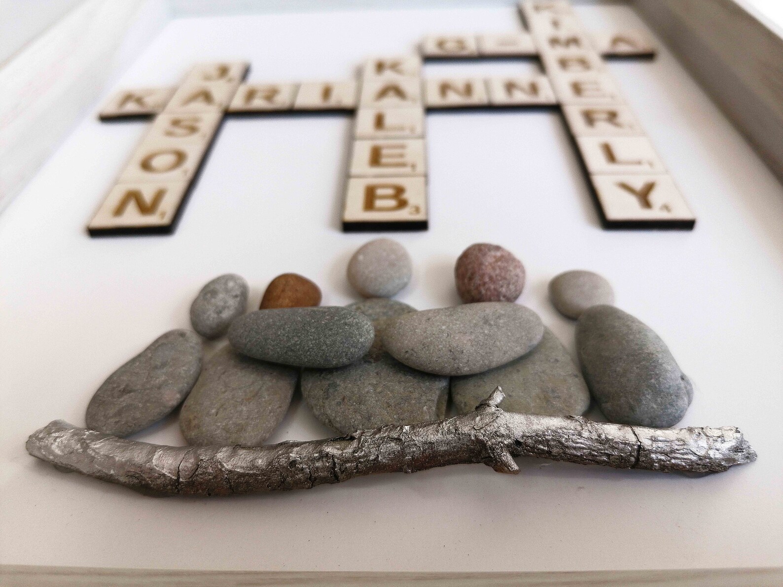 Pebble Art Family Customized Family Picture Family Gift - Etsy