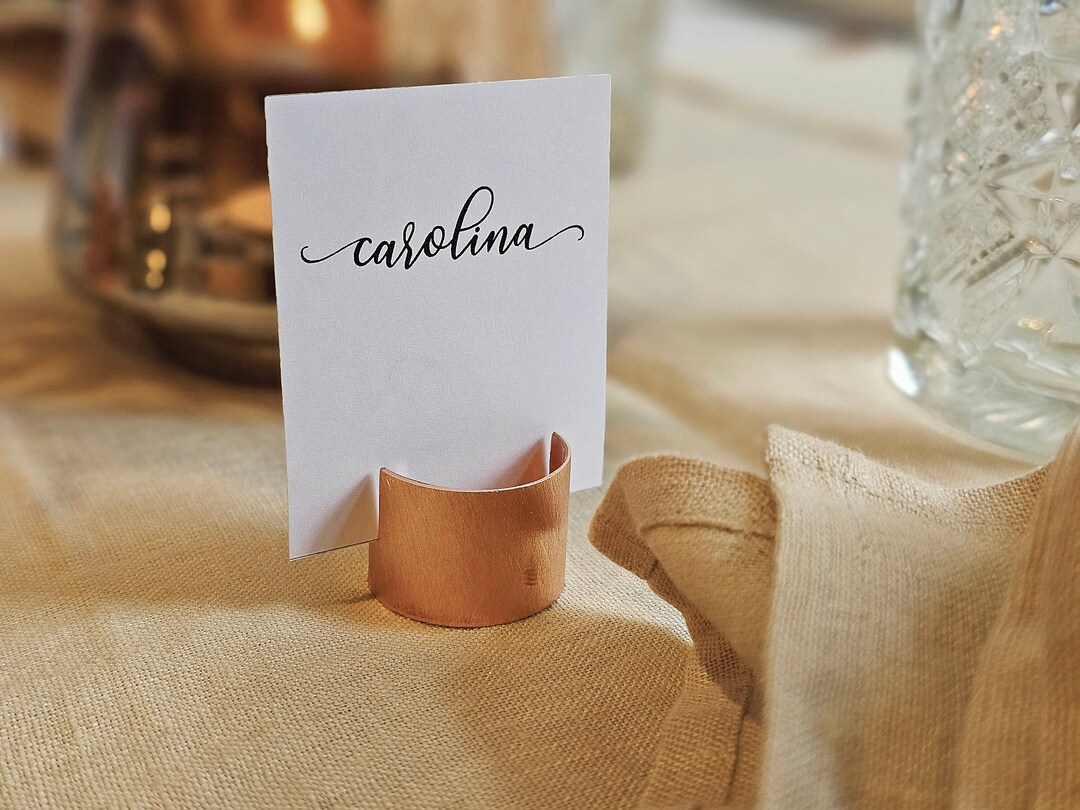 12 Pieces of Rustic Copper Place Card Holders, Wedding Card Holders ...