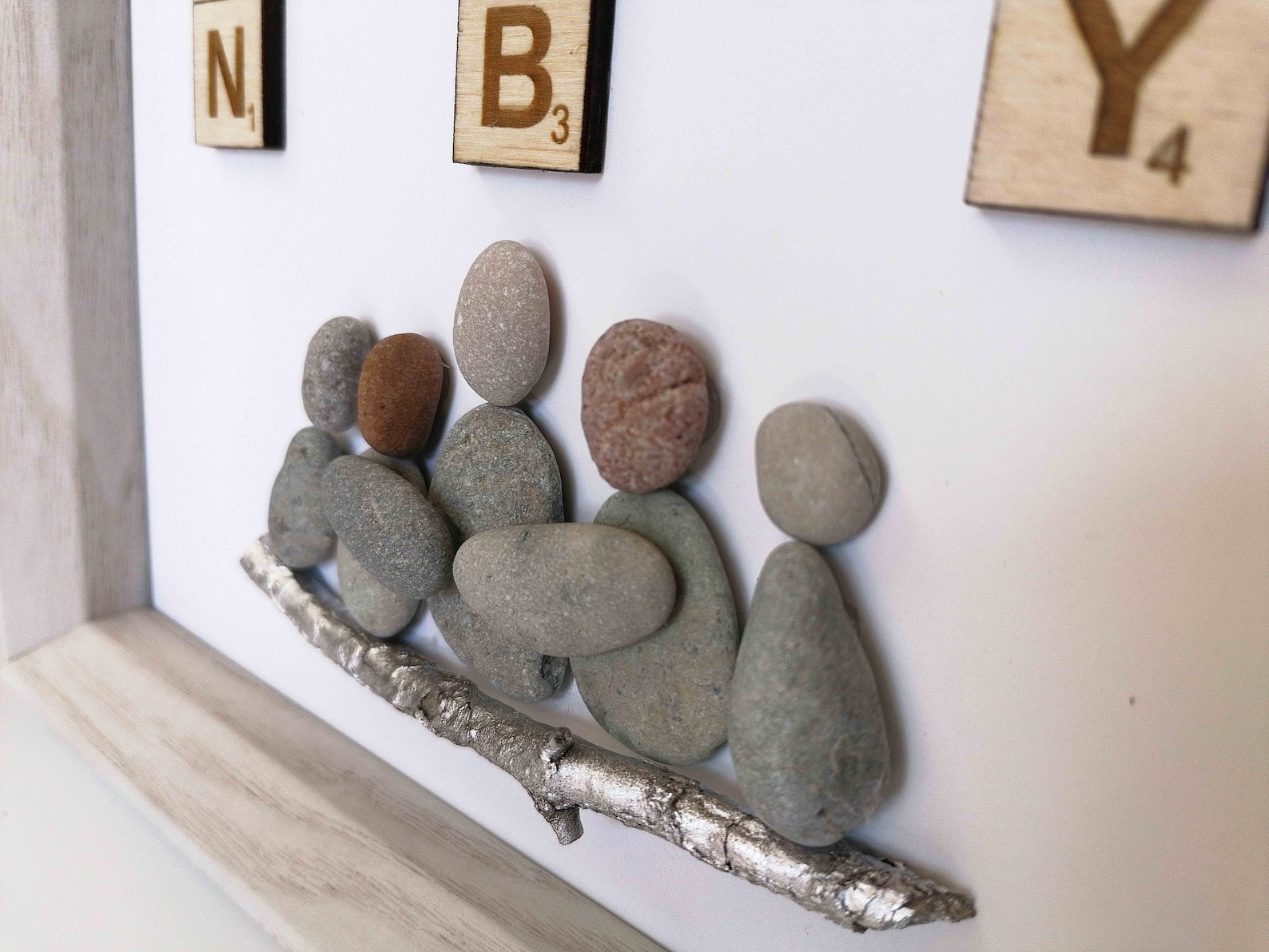 Pebble Art Family Customized Family Picture Family Gift - Etsy
