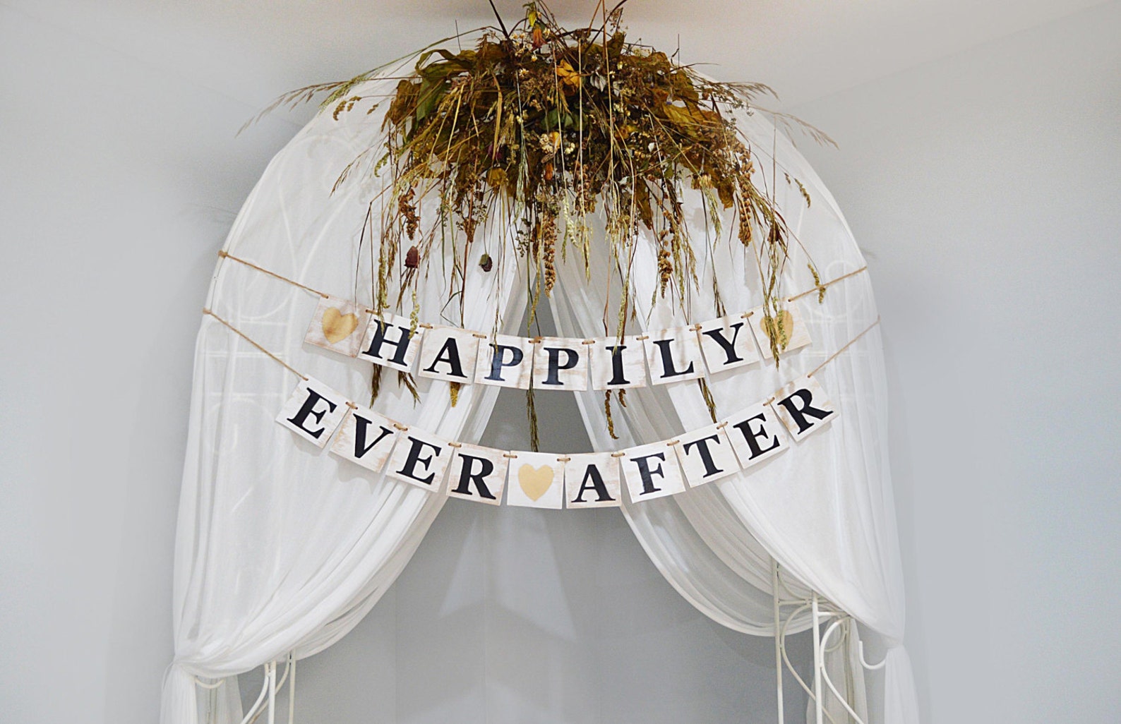 Wooden Wedding Banner Rustic Wedding Sign Happily Ever After - Etsy