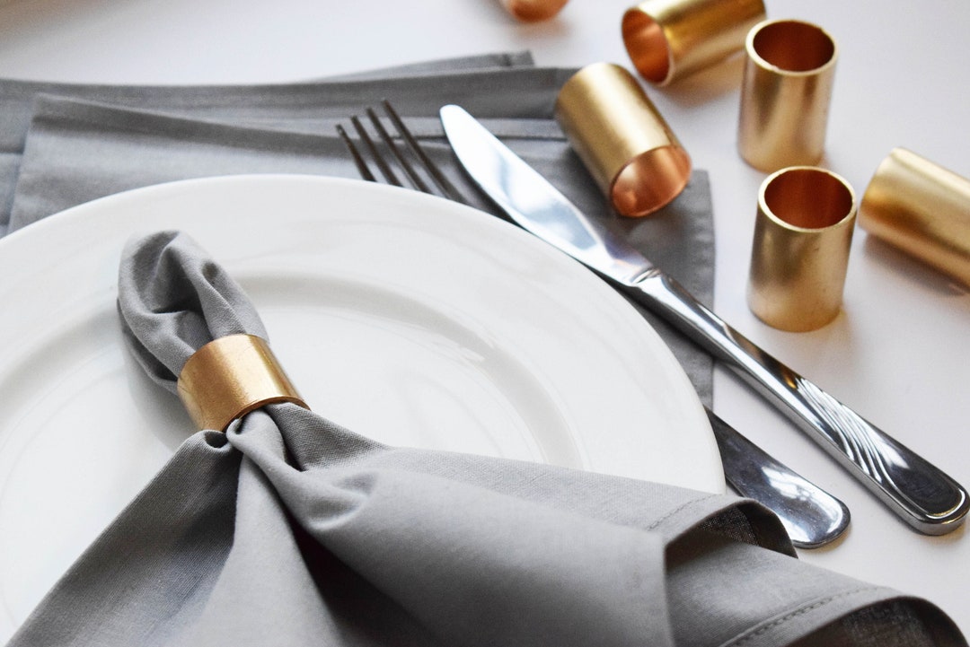 10 Pieces of Rustic Copper Pipe Napkin Rings, Wedding Napkin Rings ...