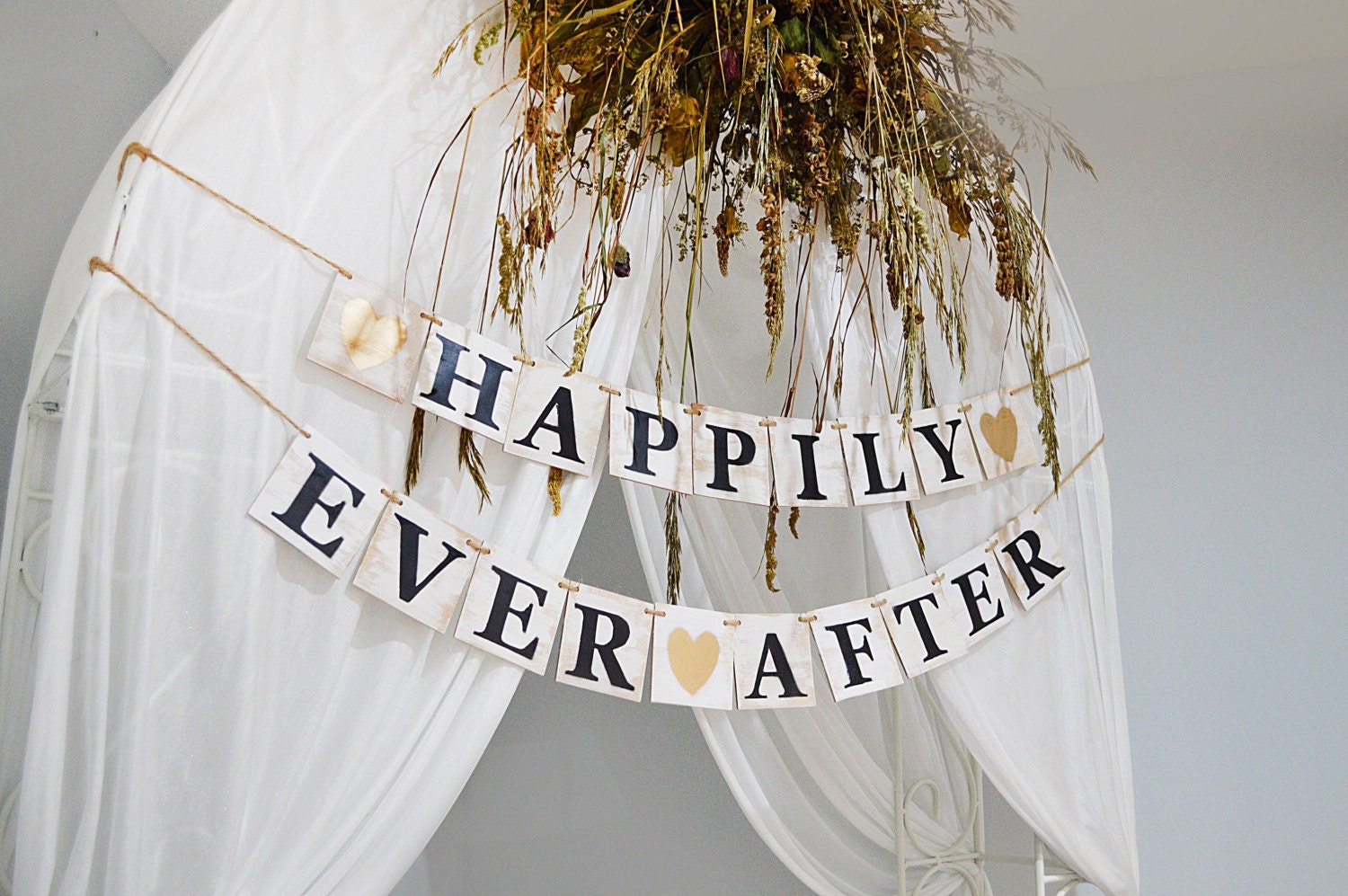 Wooden Wedding Banner Rustic Wedding Sign Happily Ever After | Etsy