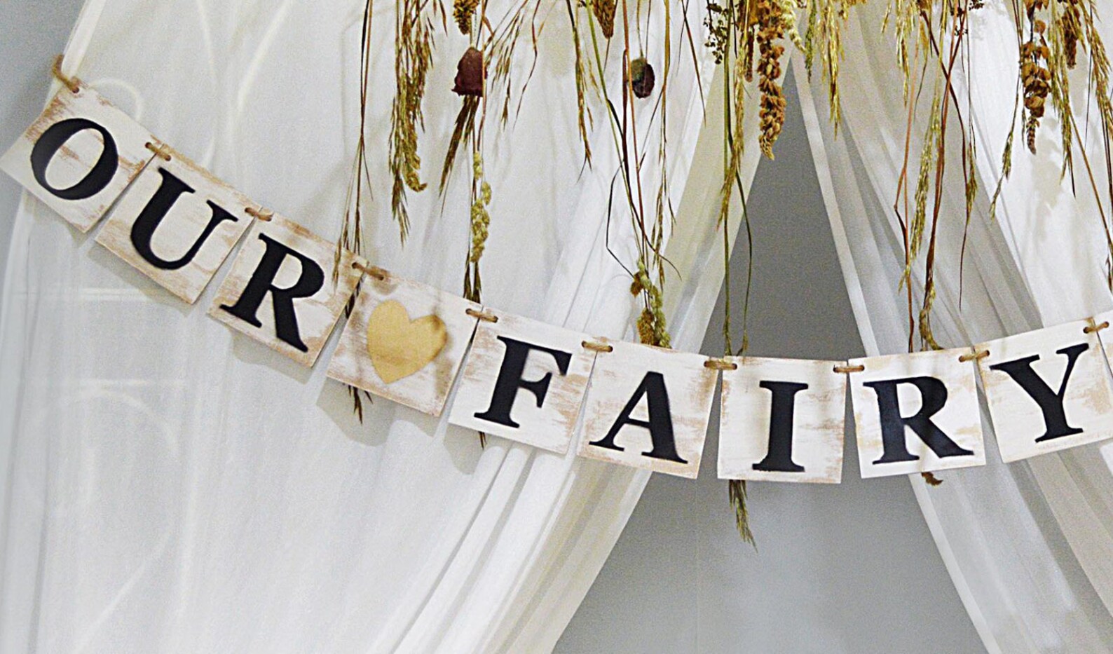 Wooden Wedding Banner Rustic Wedding Sign Our Fairytale | Etsy