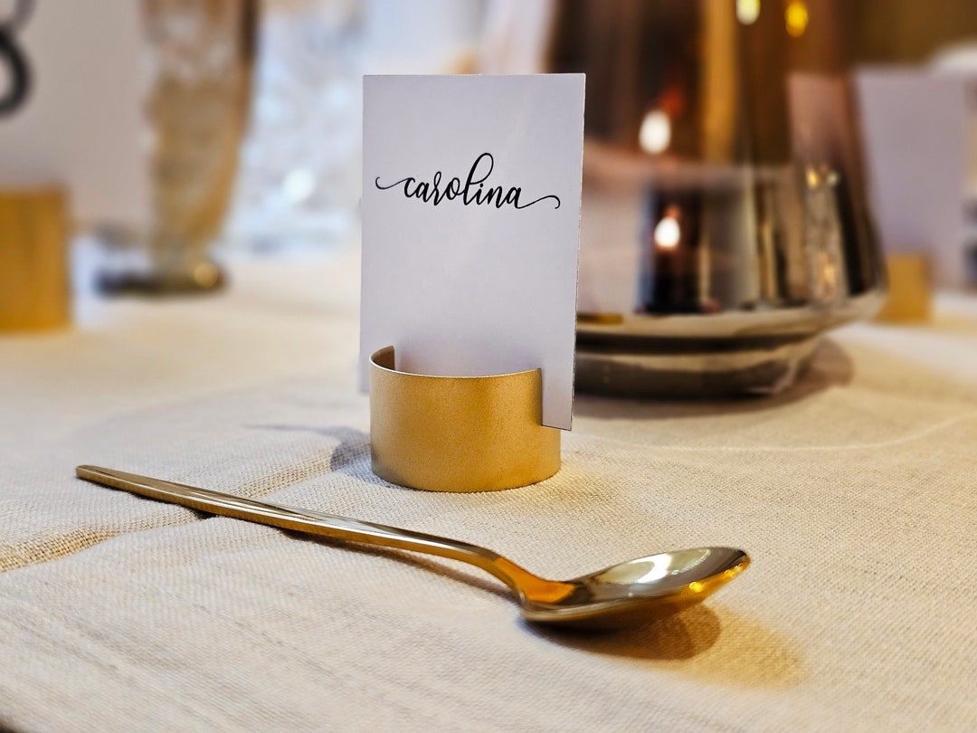 10 Pieces of Rustic Copper Pipe Place Card Holders, Wedding Card ...