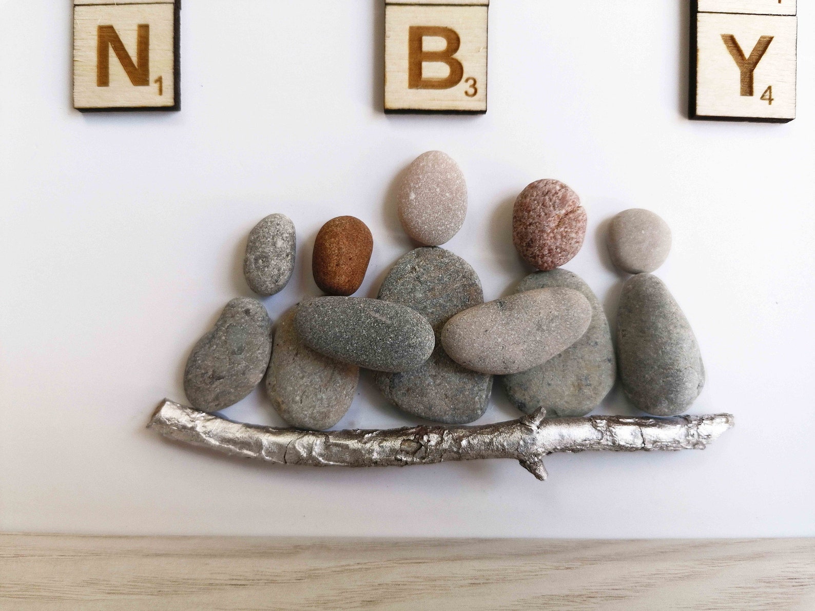 Pebble Art Family Customized Family Picture Family Gift - Etsy
