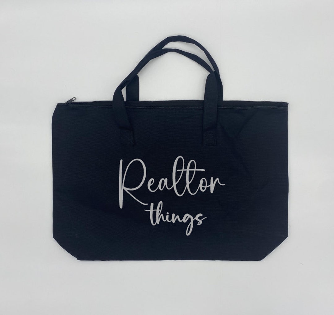 Realtor Things Tote Bag/ Large Tote Bag/ Realtor Bag/ Realtor Tote ...