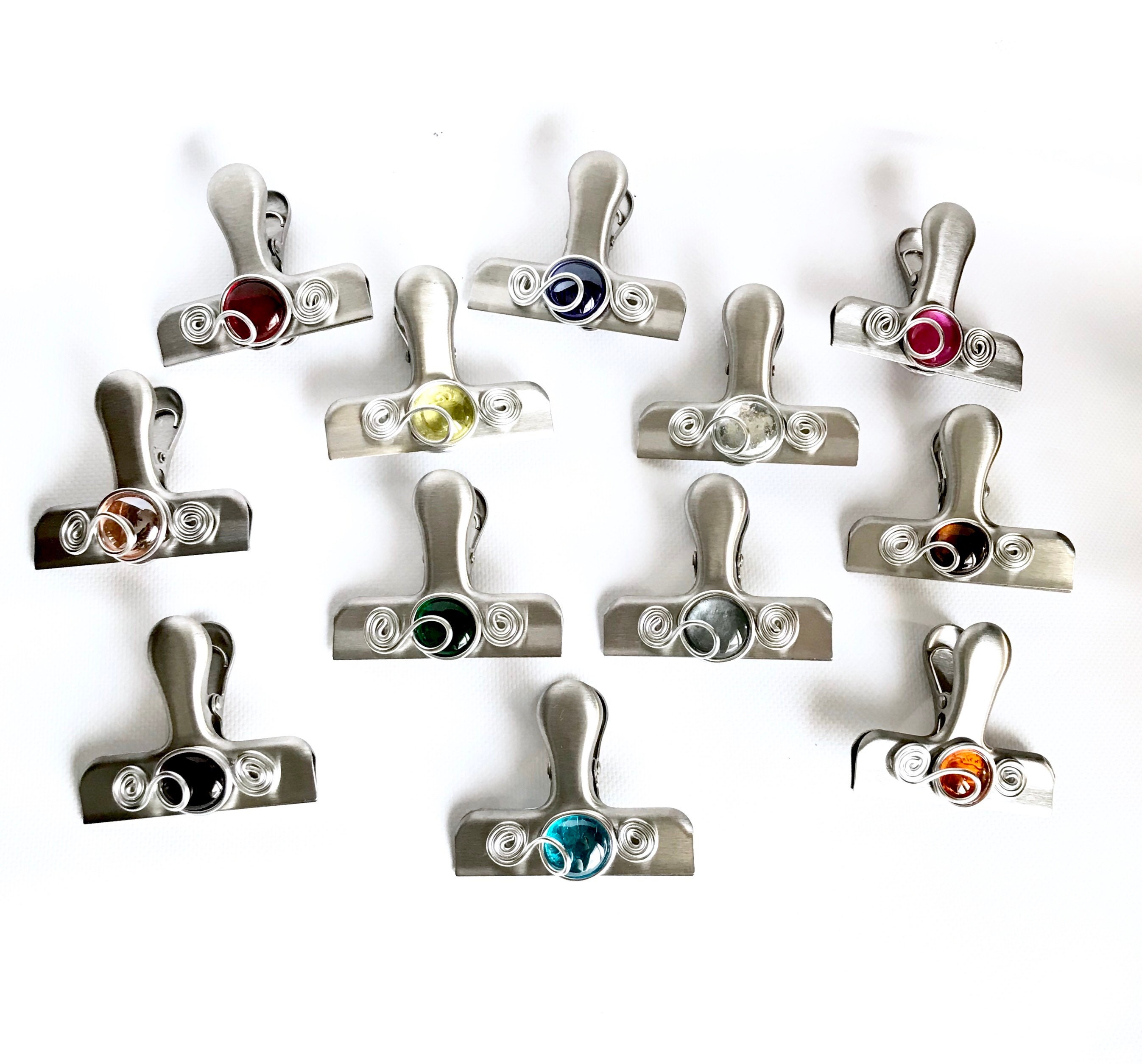 Metal Clips Set of 12 Magnetic Clip Coffee Bag Clip | Etsy