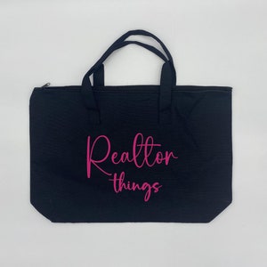 Realtor Things Tote Bag/ Large Tote Bag/ Realtor Bag/ Realtor Tote ...