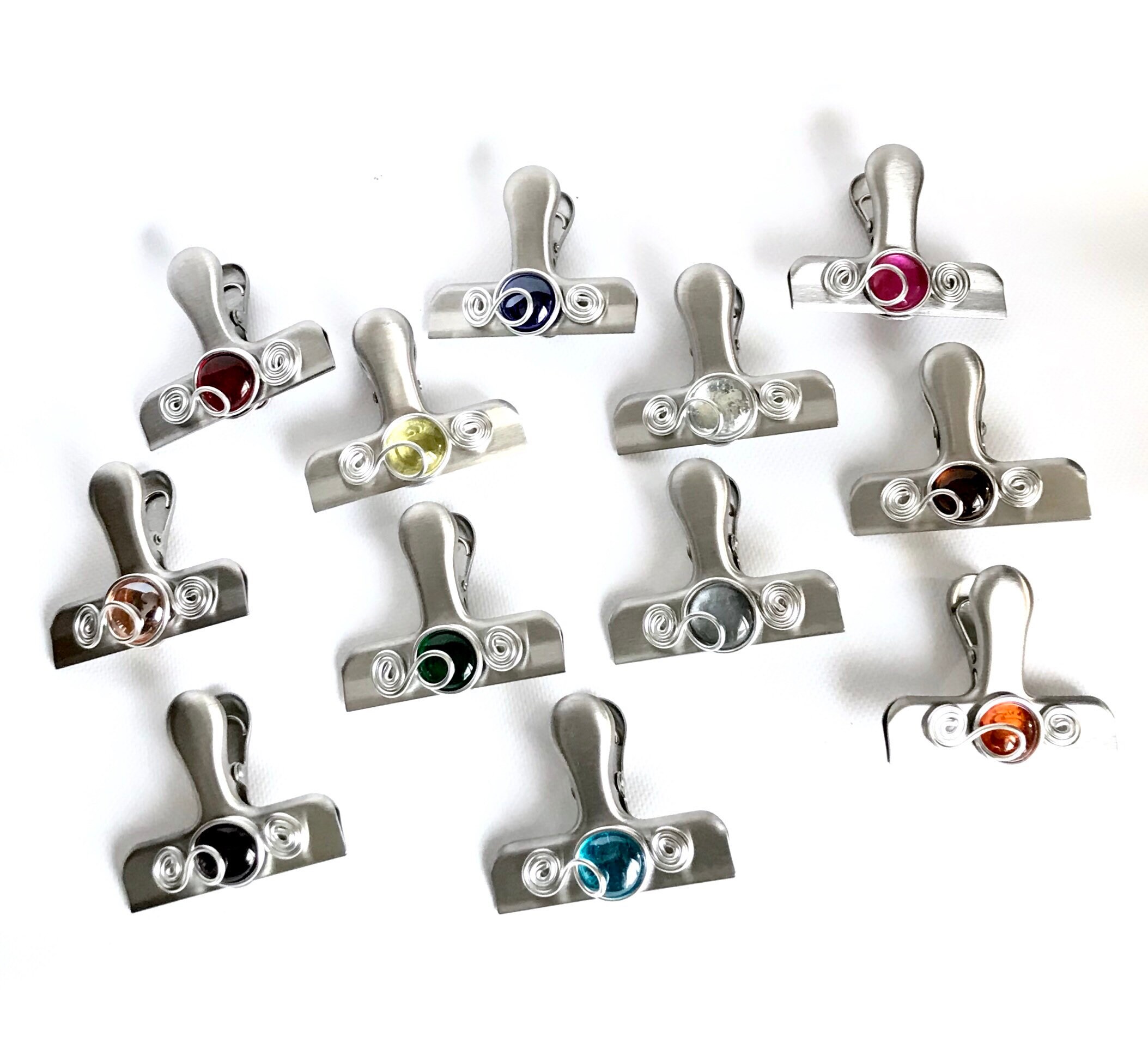 Metal Clips Set of 12 Magnetic Clip Coffee Bag Clip | Etsy