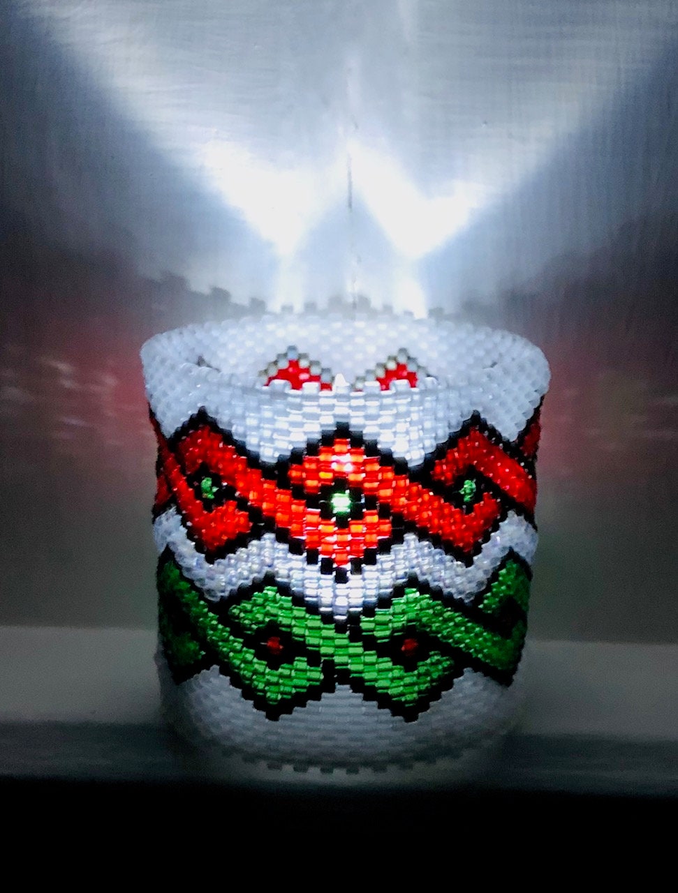 Beaded Tealight Pattern: Double Basketweave - Etsy