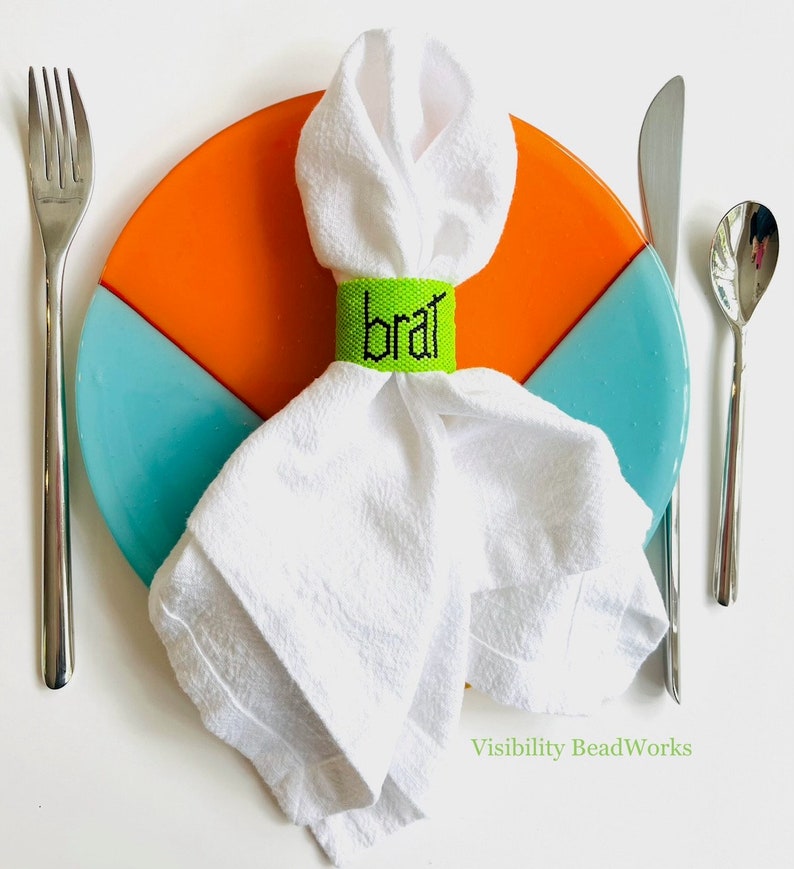 Brat Beaded Tealight Napkin Ring Pattern: Brat - Etsy