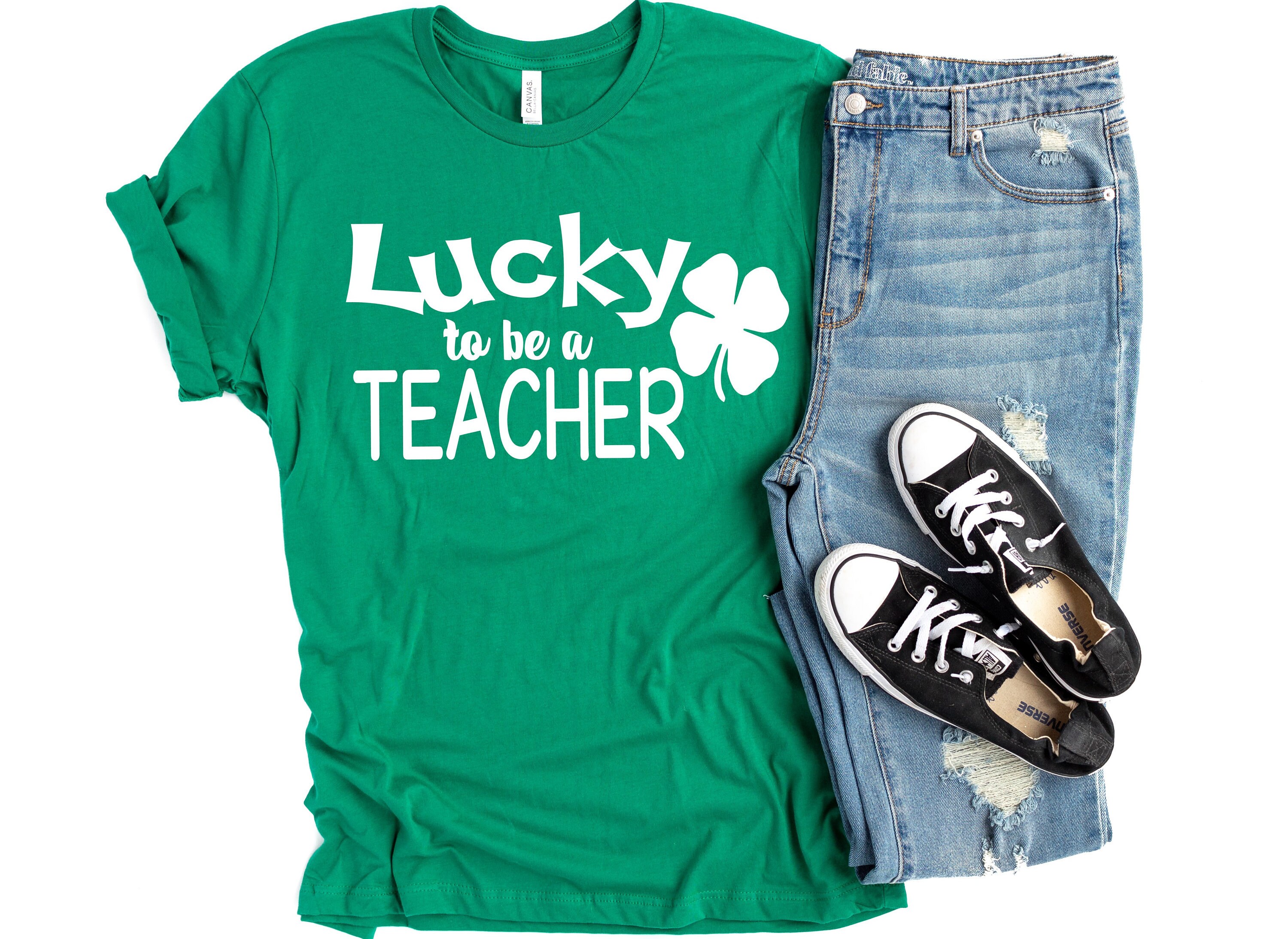St. Patrick's Day Teacher Shirt, Lucky to Be A Teacher T-shirt, Holiday ...