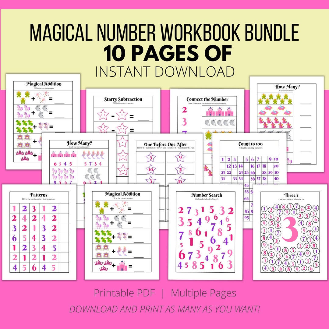 Magical Themed Math Learning Packet, Digital Download PDF Magical ...