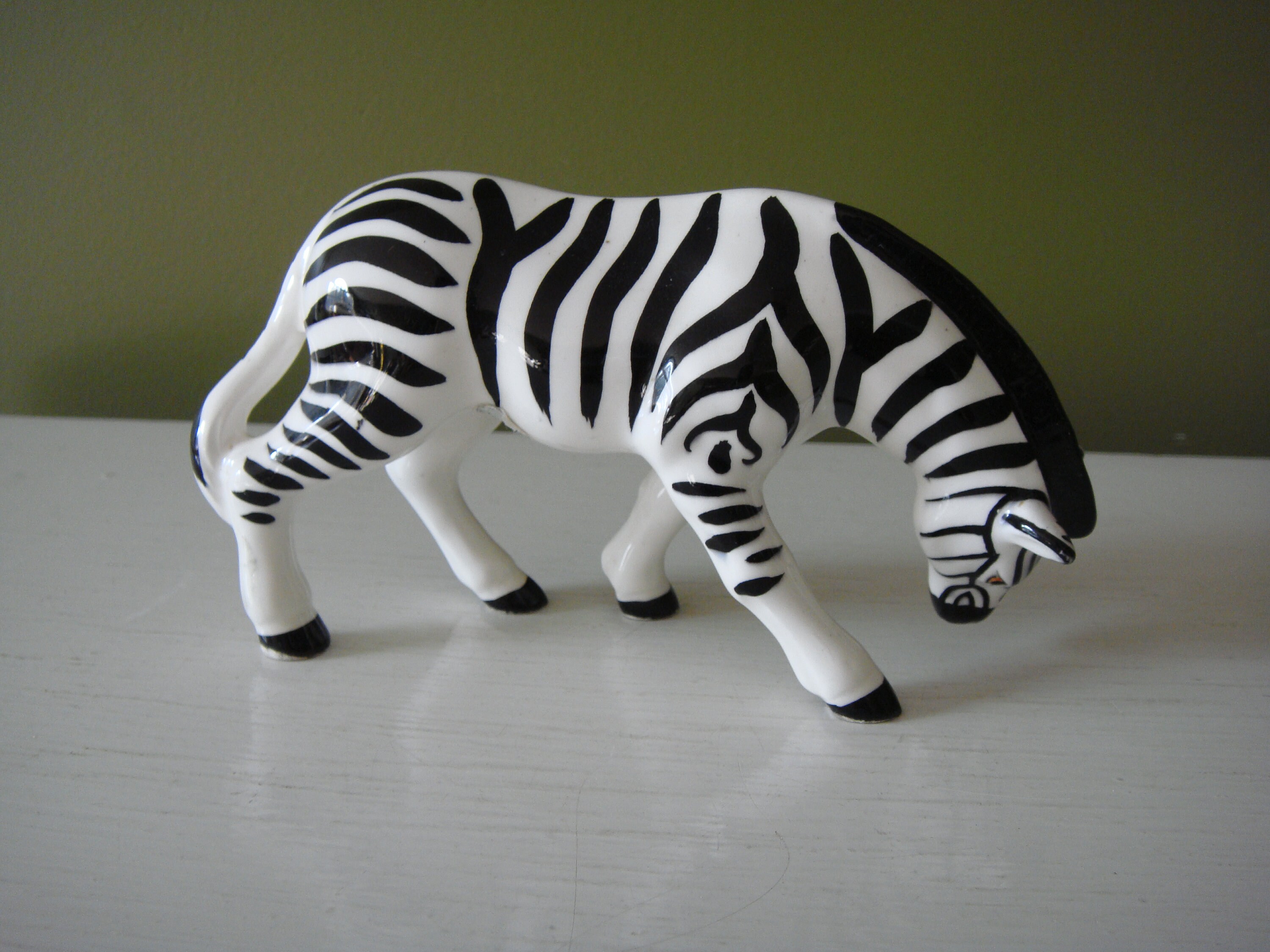 Vintage Porcelain Zebra Figurine Made in Japan - Etsy