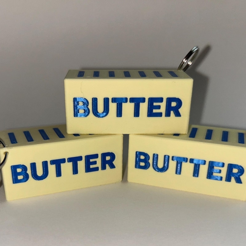 Butter Yellow Keychain - Etsy