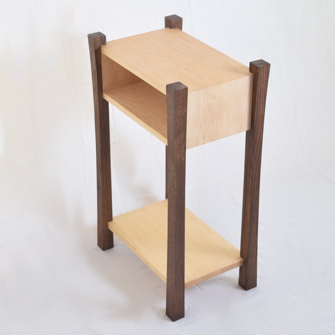 Modern Wood Bedside Table Curved Legs - Etsy Canada