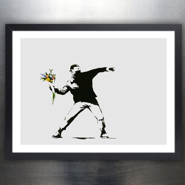 Banksy Flower Bomber - Etsy