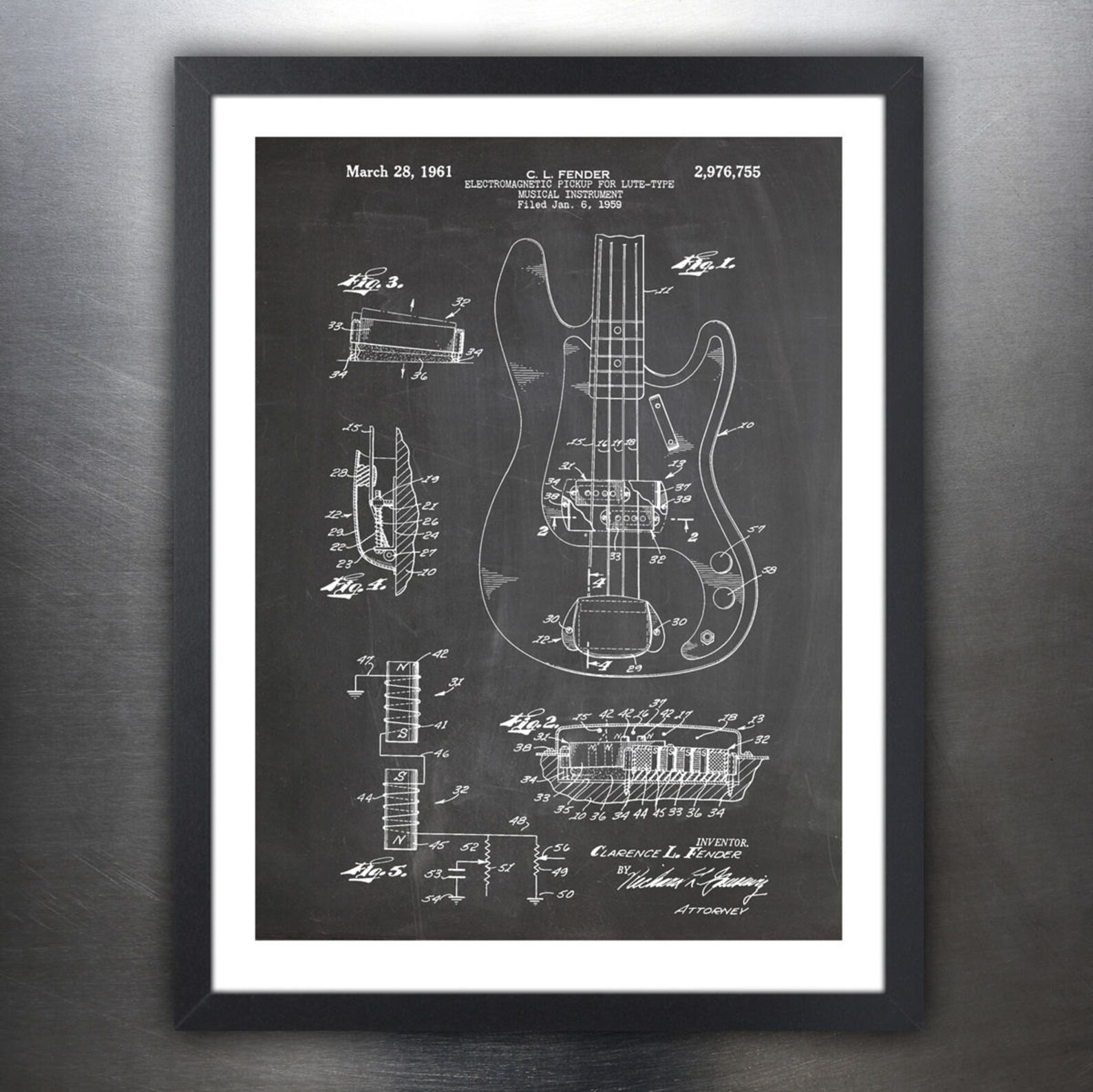 Famous Precision Bass Guitar Poster 18x24 Handmade Etsy
