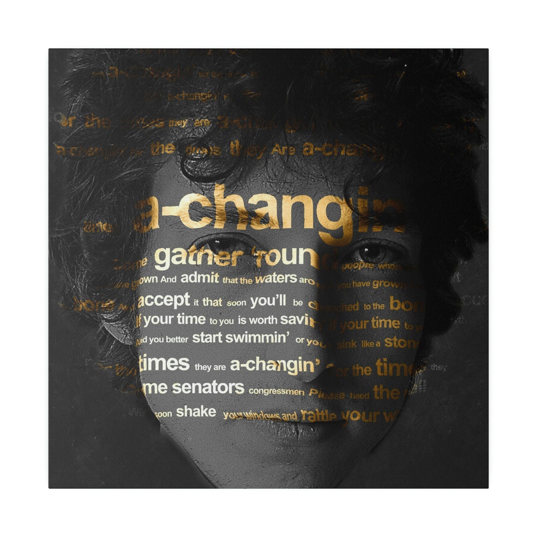 Dylan Times They Are Canvas Wall Art Pop Art - Etsy