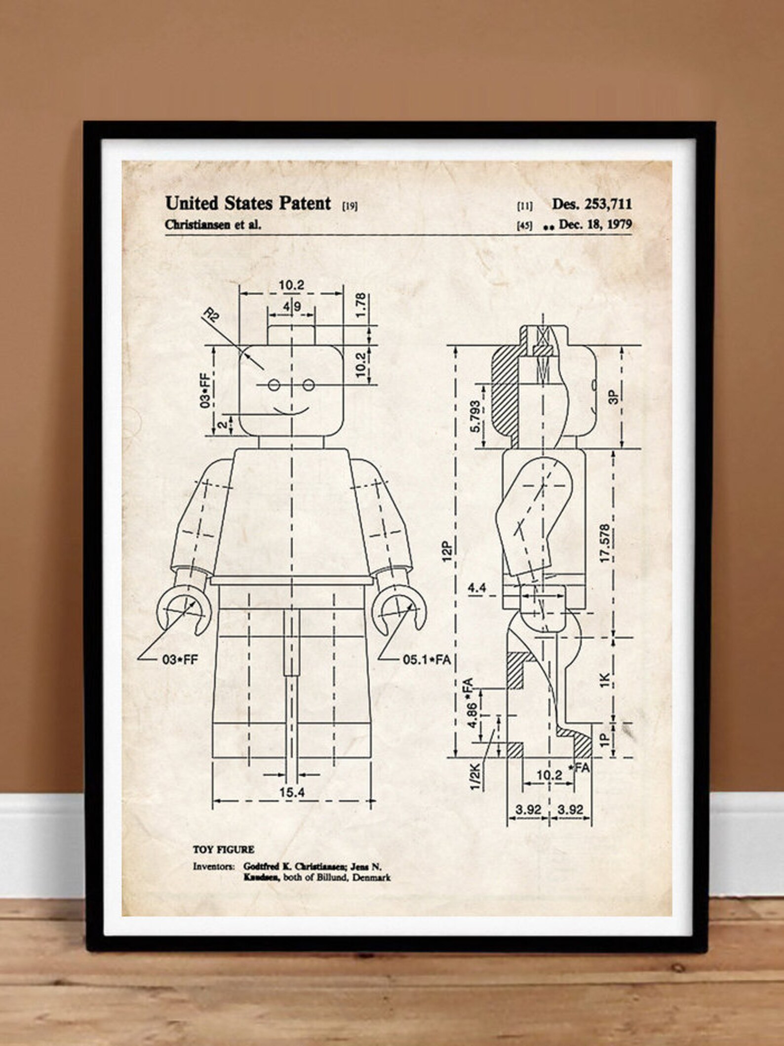 Minifig Toy Blocks Mini Figurine Poster 18x24 Handmade - Etsy