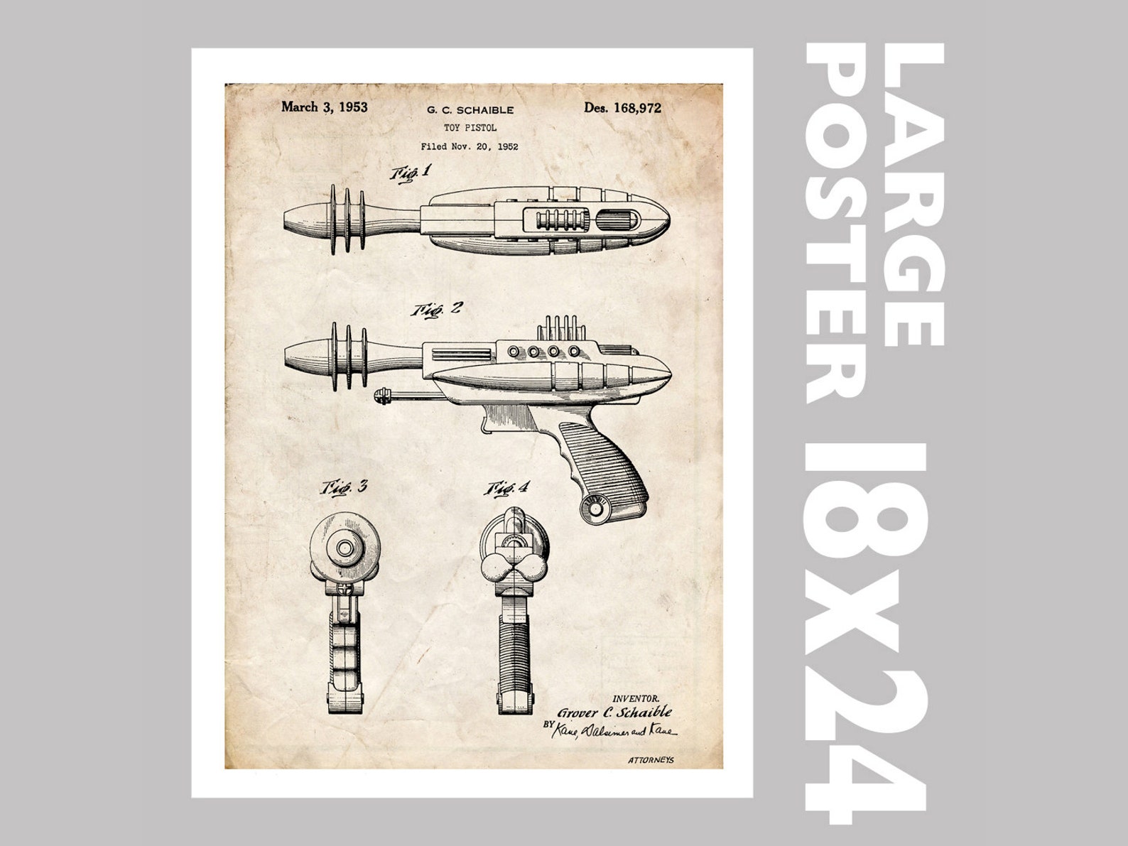 Toy Ray Gun Poster 18x24 Handmade Giclée Gallery Print - Etsy
