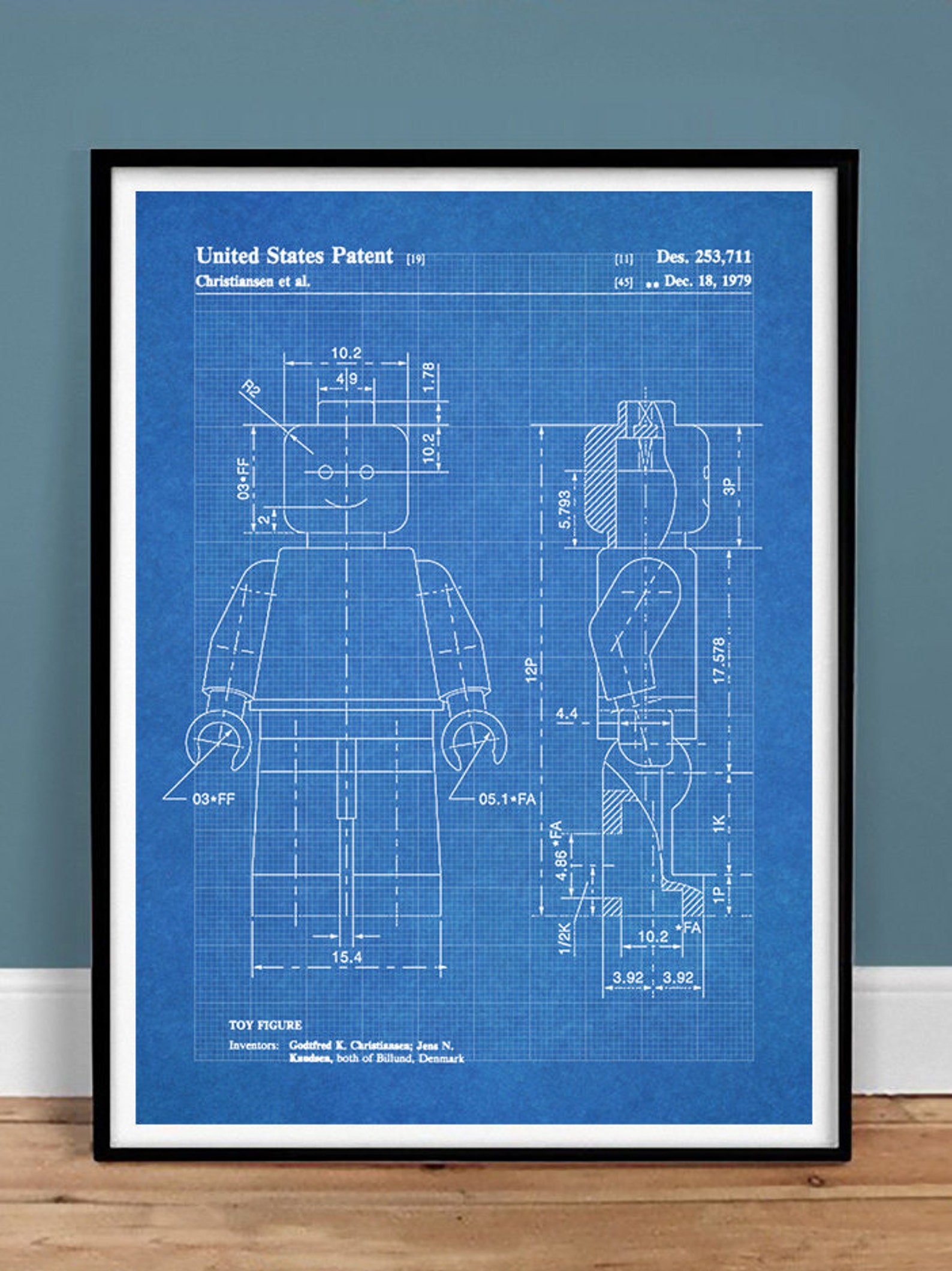 Minifig Toy Blocks Mini Figurine Poster 18x24 Handmade - Etsy