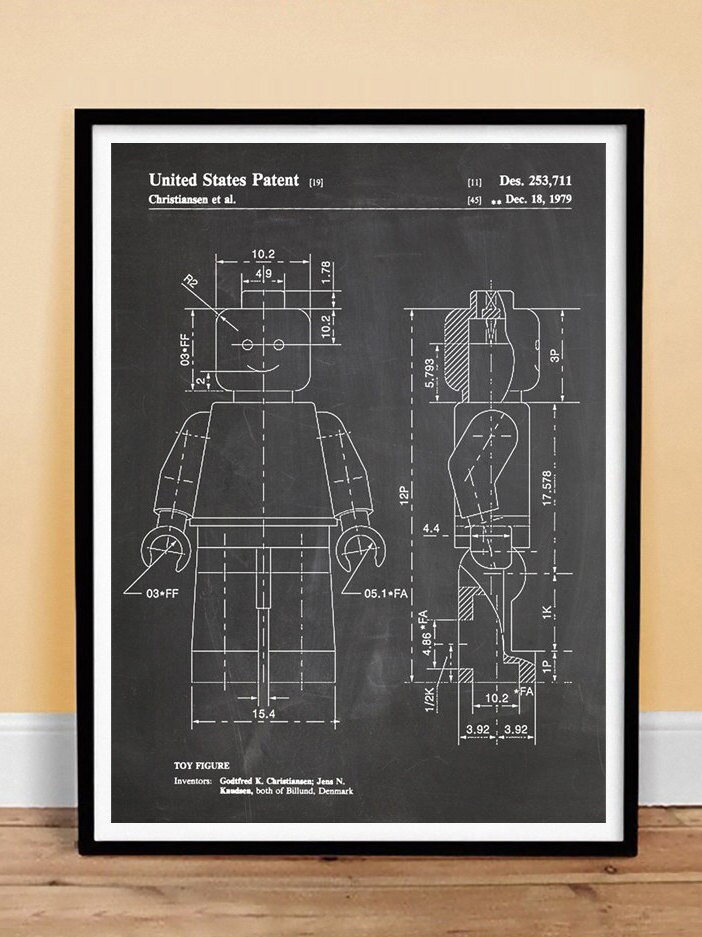 Minifig Toy Blocks Mini Figurine Poster 18x24 Handmade - Etsy